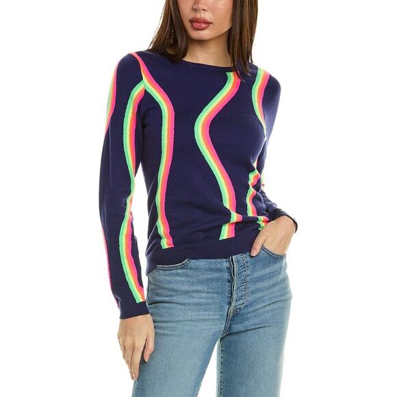 WISPR | Sweaters | Wispr Wave Stripe Crewneck Silkblend Sweater | Poshmark
